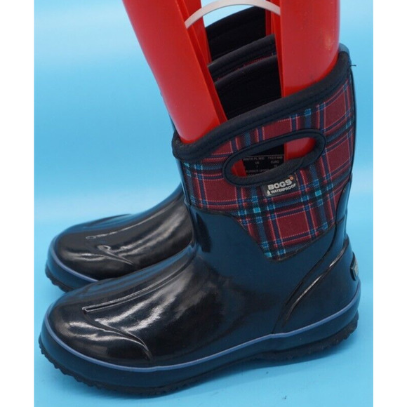 Bogs | Shoes | Bogs Red Rubber Classic Winter Plaid Mid Rubber Rain ...